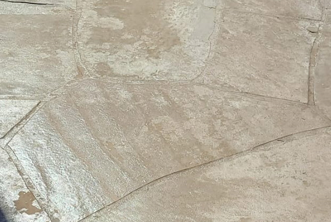 Chalky Looking Coating on Flagstone Removed | Phoenix Tiling Services