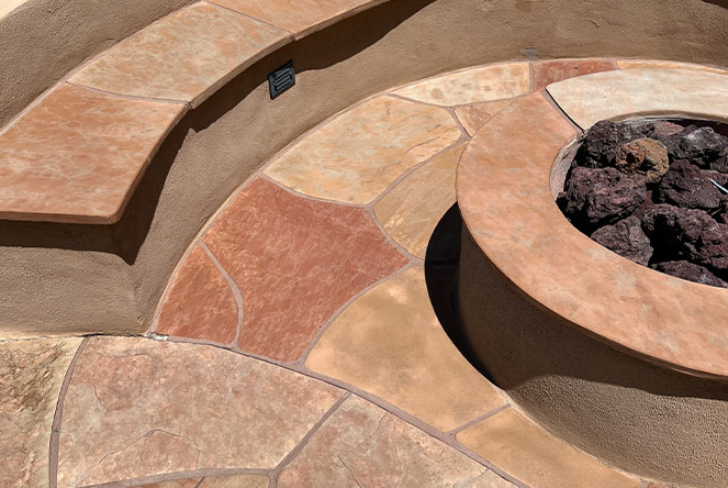 Chalky Looking Coating on Flagstone Removed | Phoenix Tiling Services