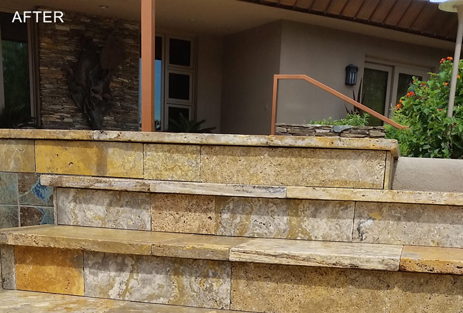 Exterior Golden Travertine Enhanced