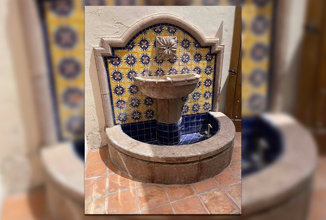 Paradise Valley Tile Fountain Restoration | Stonework Services in Phoenix