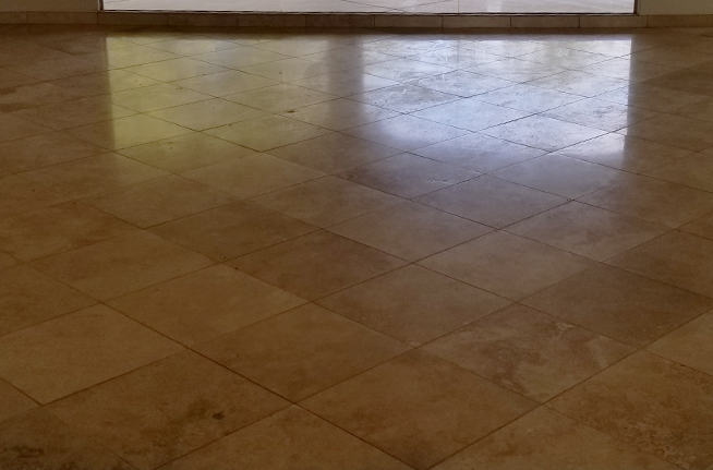New Look for Unsightly Travertine Floor | Beyond Stone Solutions