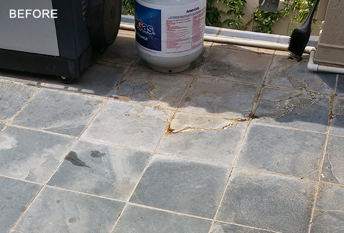 Slate Patio Cleaned and Sealed | Scottsdale Stonework & Tiling Services