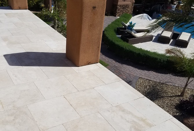 Unsightly Travertine Rust Stains Removed | Stonework Services in Phoenix